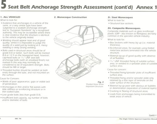 Seat Belt Bolts - IVA - The UK Kit Car Club